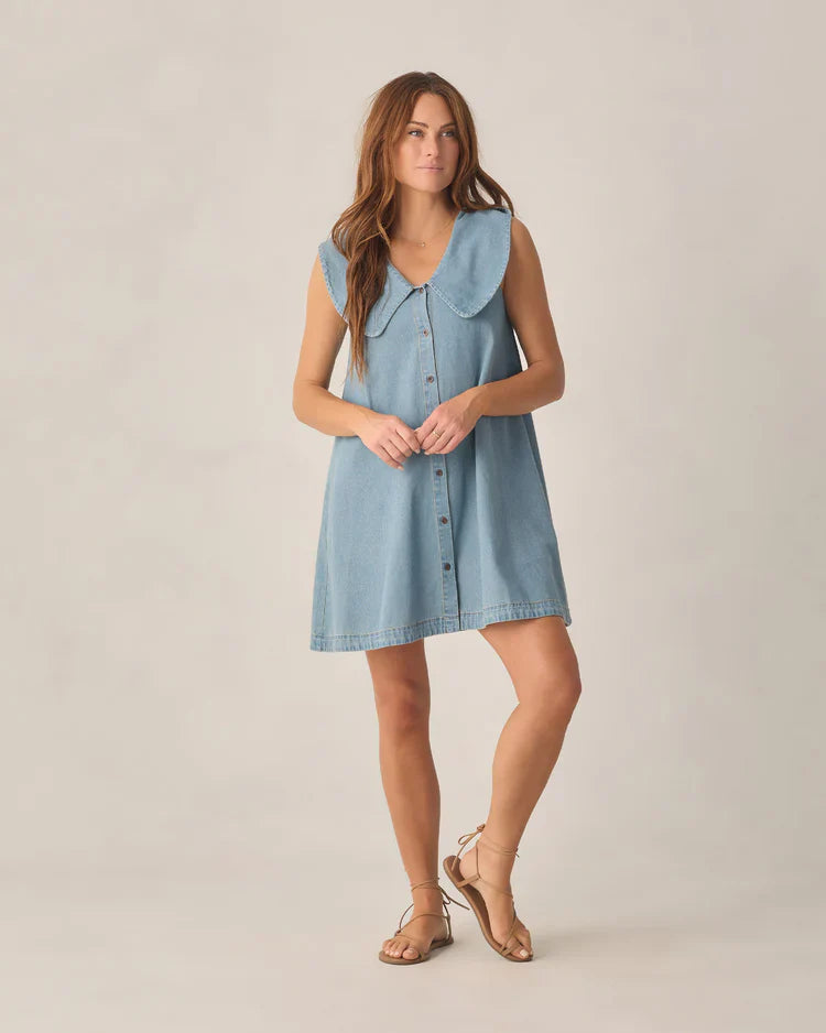 Women's Adria Dress | Washed Blue | Rylee & Cru — Home & Well